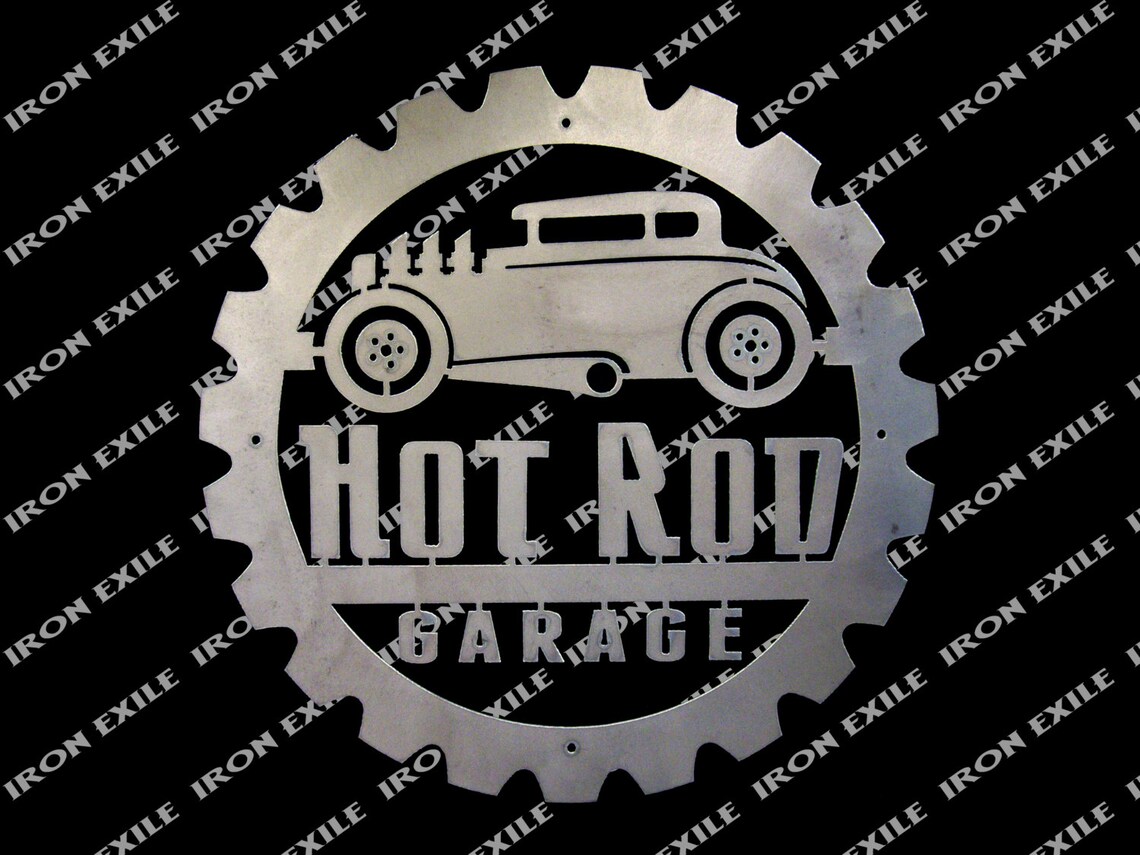 Hot Rod Garage Gear Wall Art Decor Metal Coupe Rat Rod Sign - Etsy