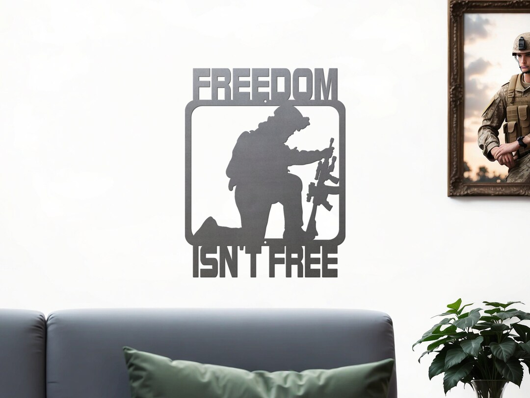 Freedom Isn't Free Metal Wall Sign - Etsy