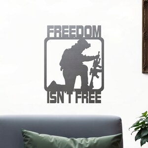 Freedom Isn't Free Metal Wall Sign - Etsy