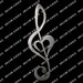 Treble Clef Heart Love Metal Music Note Wall Art Home Decor | Etsy
