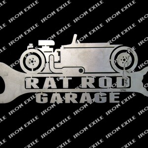 Rat Rod Garage Sign With Custom Truck Metal Wall Art Decor Hot - Etsy