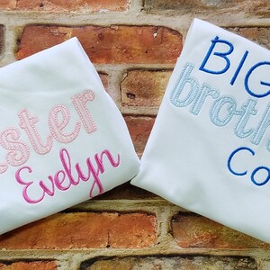 Personalized Big Brother and Little Sister Set With Shirt and Gown in ...