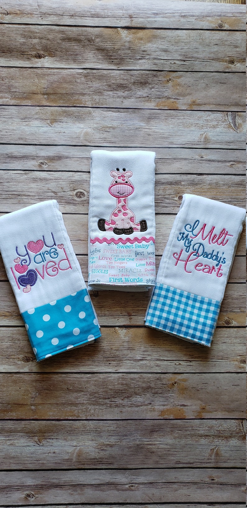 Baby Girl Burp Cloth With Sayings, Giraffe Design Cloth Diaper, Newborn ...