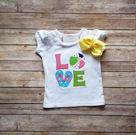 Girls Summer Shirt Girls Beach Shirt Summer Girls Shirt | Etsy