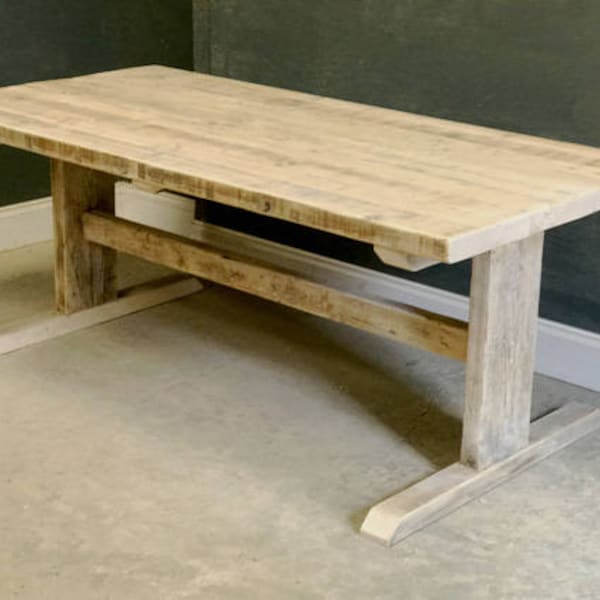 Reclaimed Wood Dining Table - Etsy UK