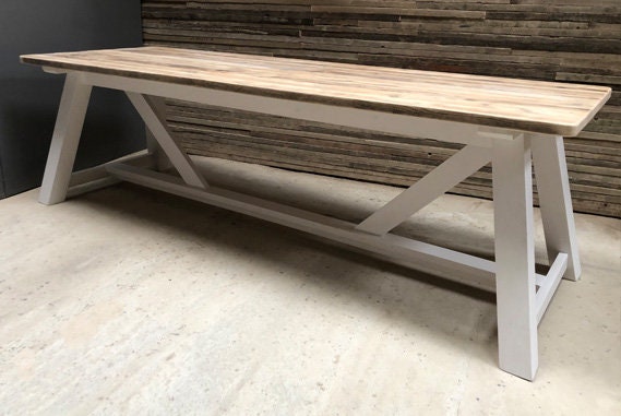 Vintage Kitchen or Dining A Frame Rustic Table Made From Reclaimed ...