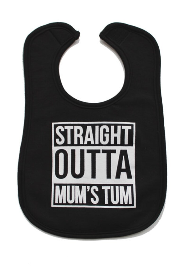 2 X AWARD WINNING Funny Baby Bibs / Hip Hop Bib Straight Outta - Etsy