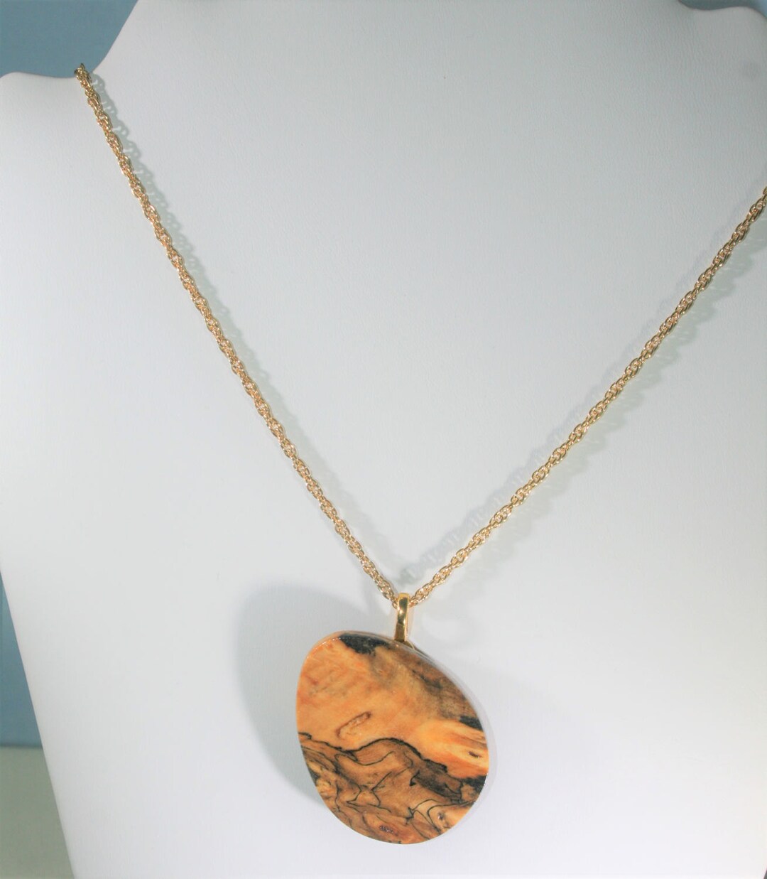 Spalted Poplar - Visions in Wood Hand Carved With a Mountain Scene With ...