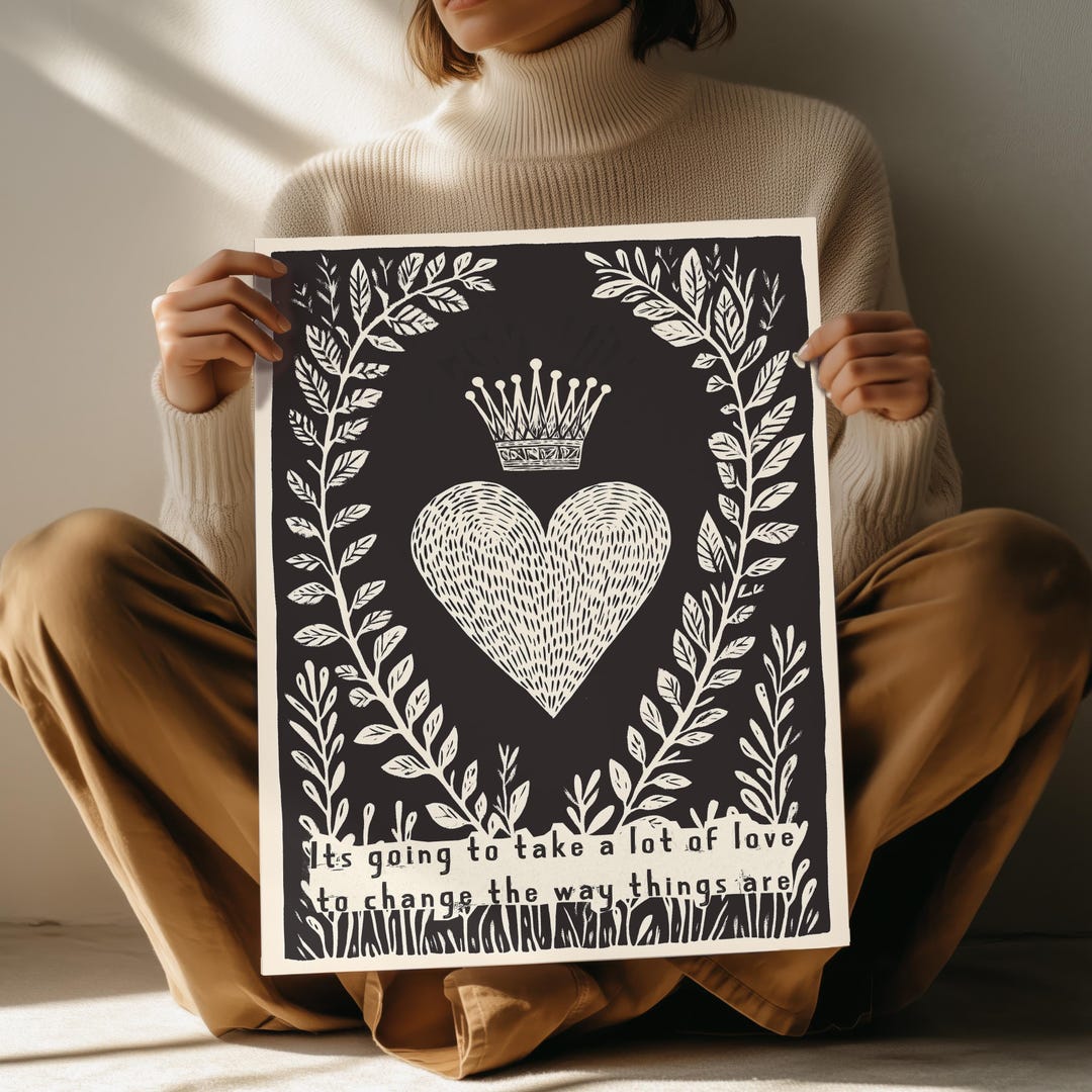 It’s Going to Take a Lot of Love Quote Print, Inspirational Wall Decor ...