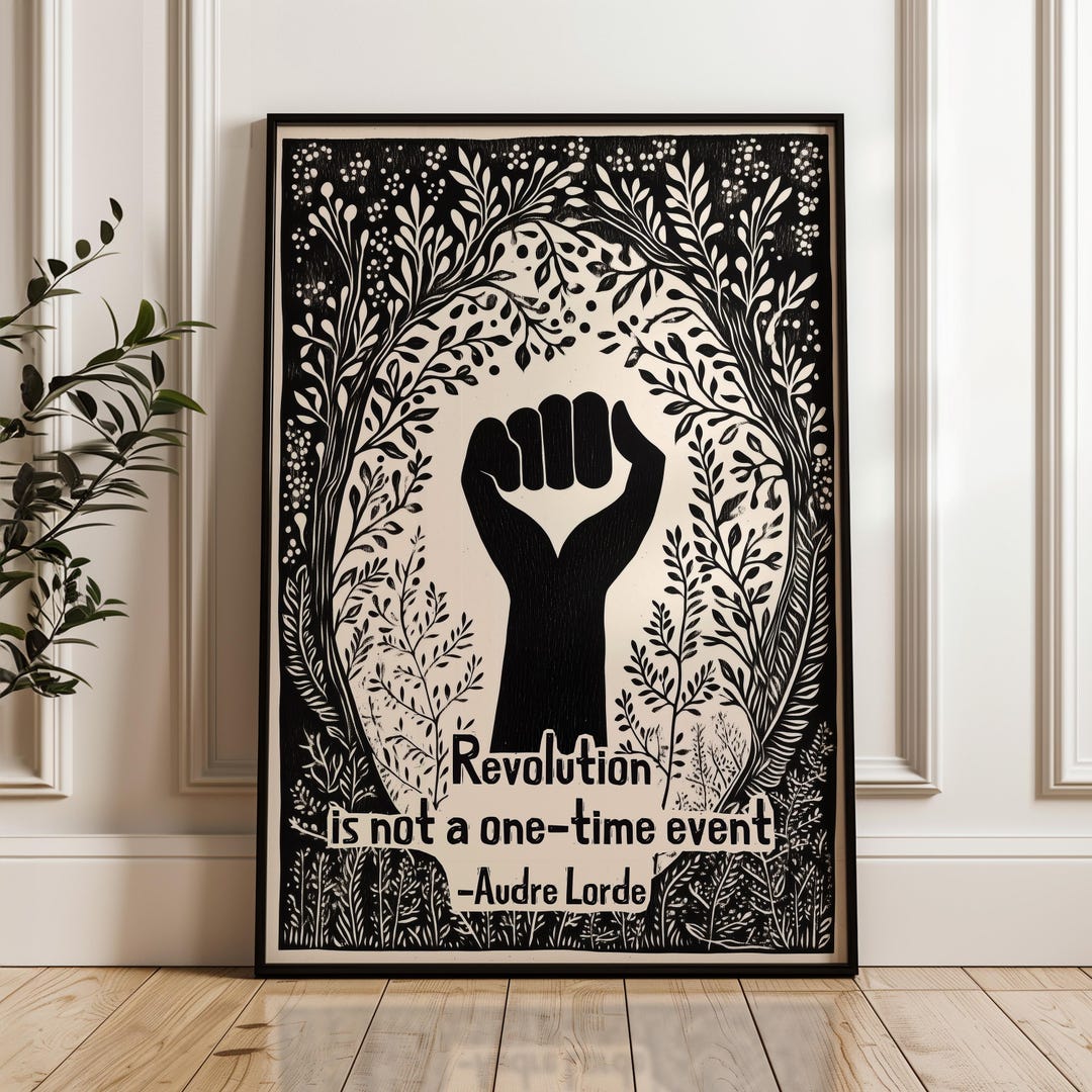 Feminist Wall Art Print, Audre Lorde Quote, Revolution is Not a One ...