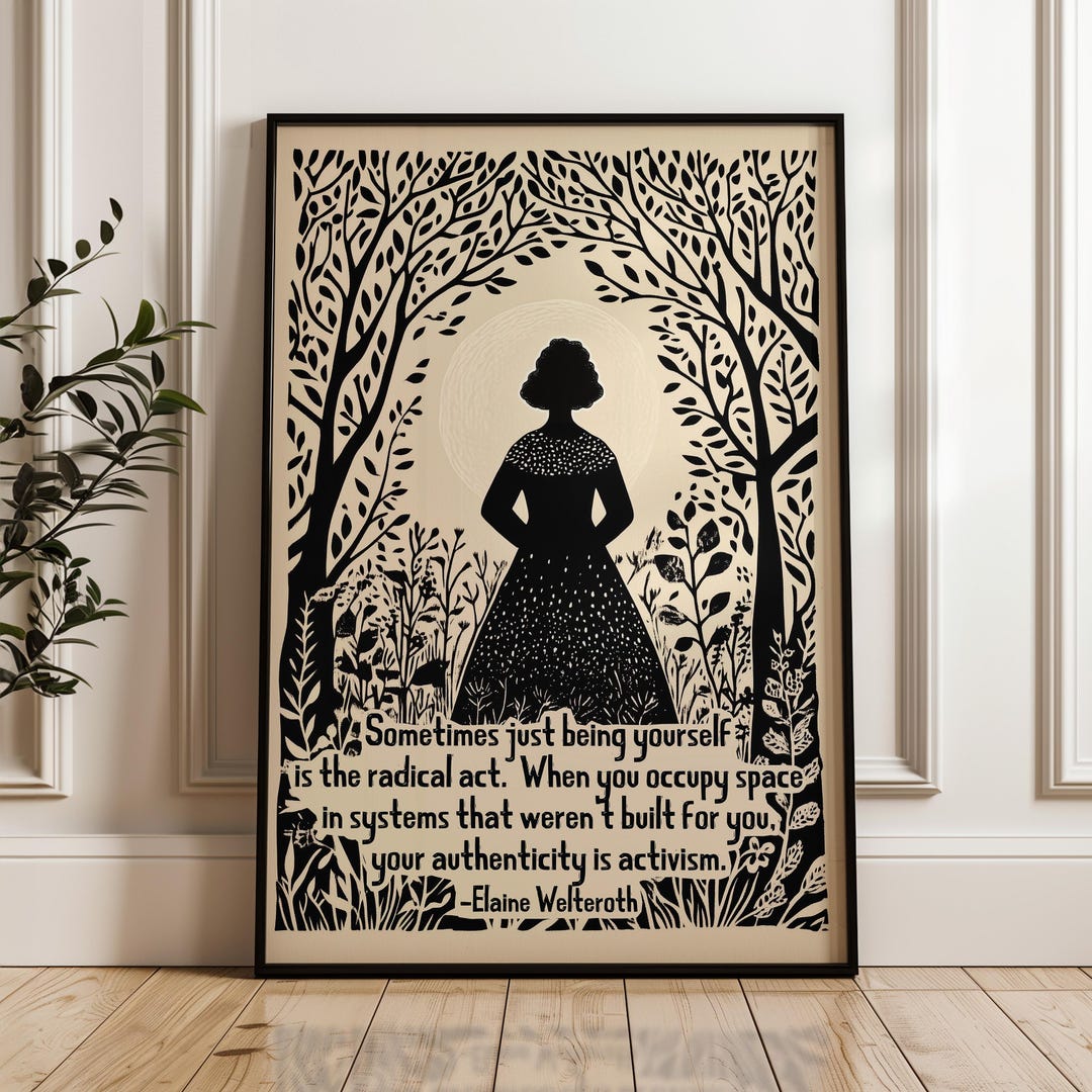 SHIPPED Feminist Wall Art, Quote, Authenticity is Activism, Empowering ...
