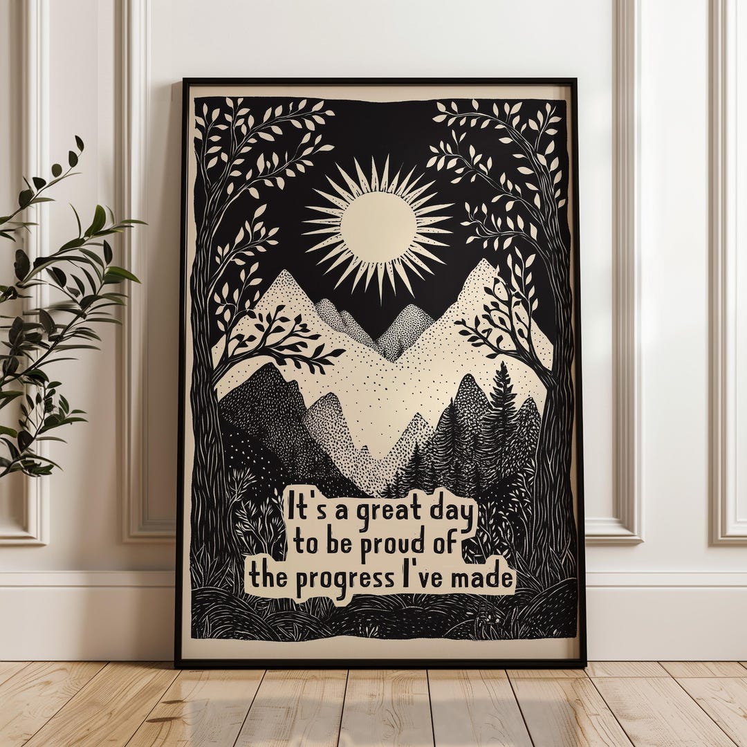 Motivational Art Print, It’s a Great Day Quote, Inspirational Wall ...