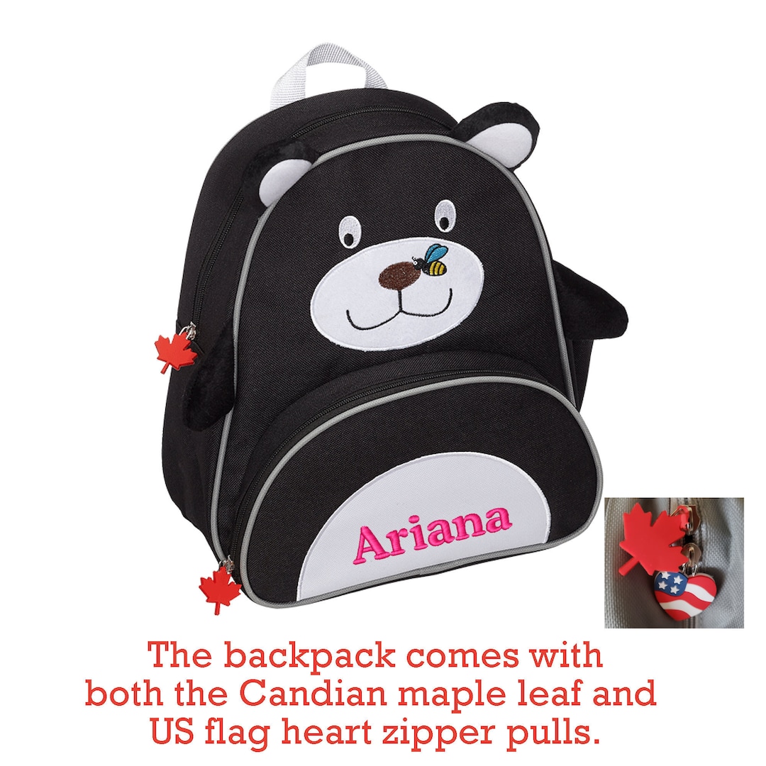 Personalized Black Bear Backpack - Etsy