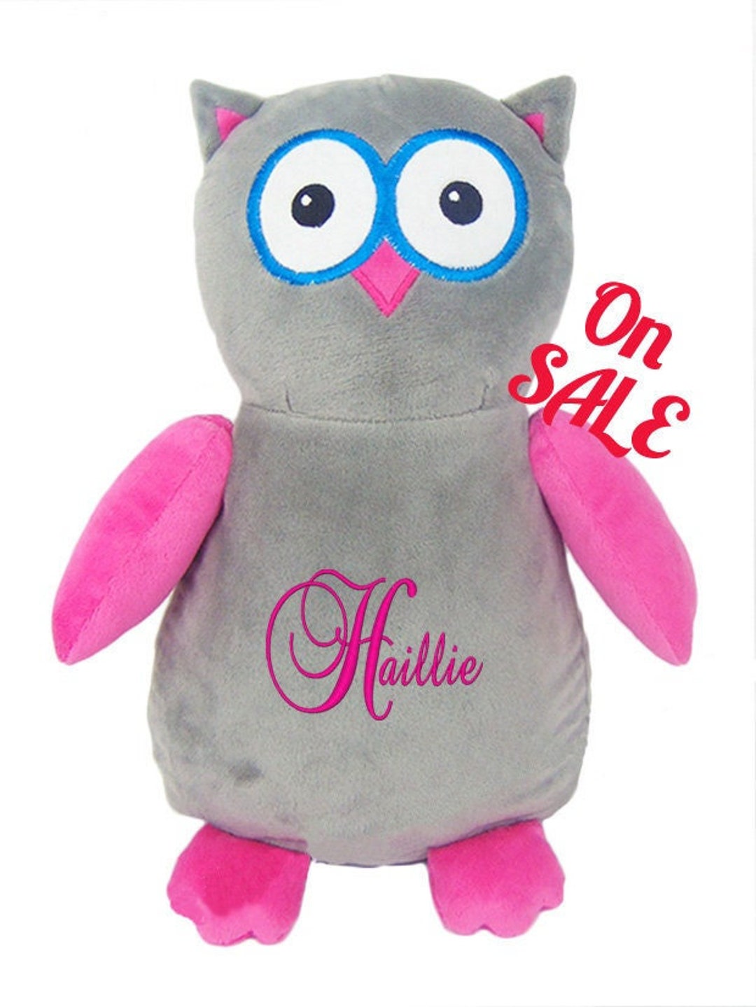 Personalized Cubbies Owl - Gray, Birth Stats, Keepsake, Personalized ...