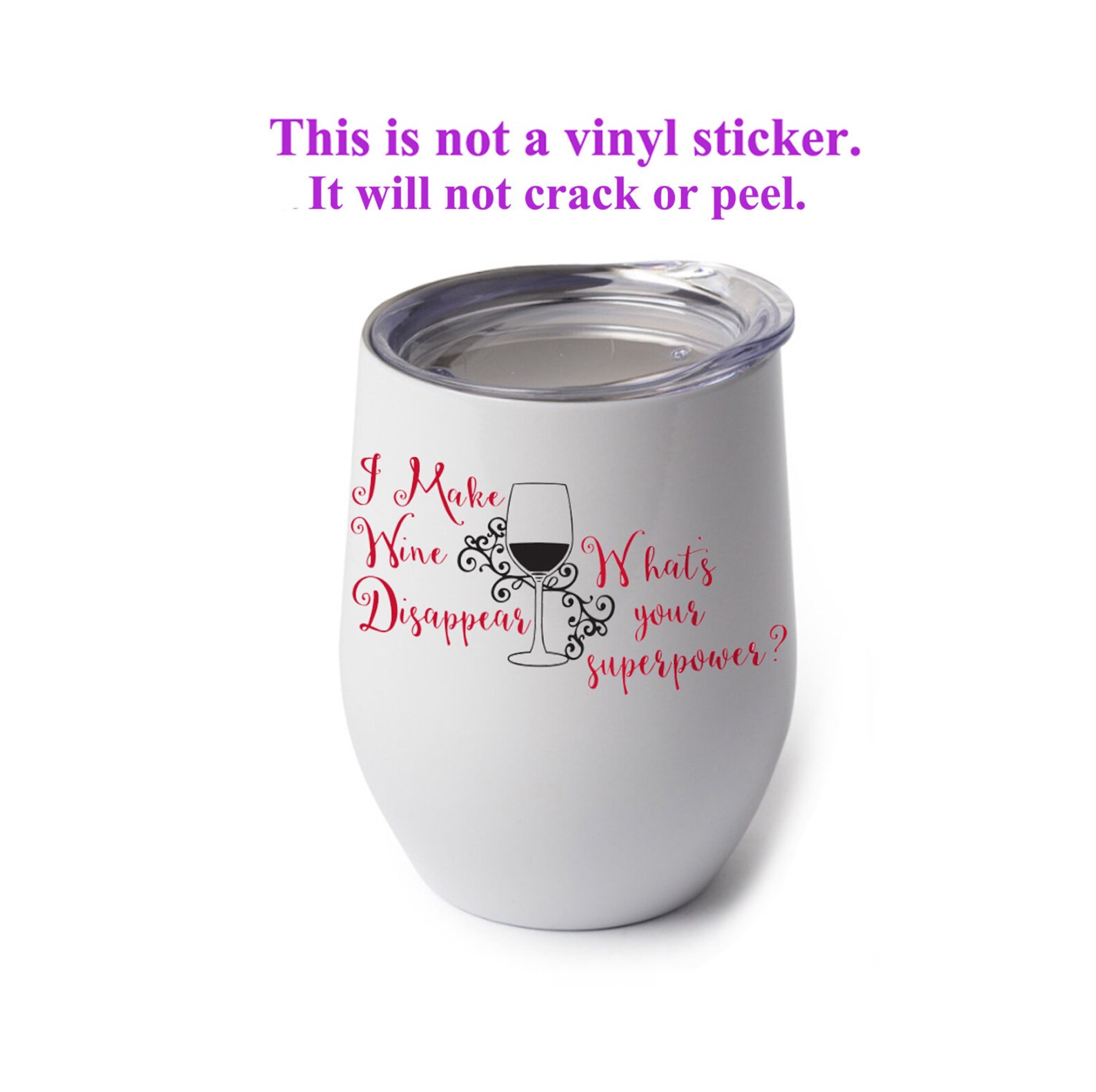 I Make Wine Disappear Cup, Thermal Cup, Wine Cup, Personalized Cup - Etsy