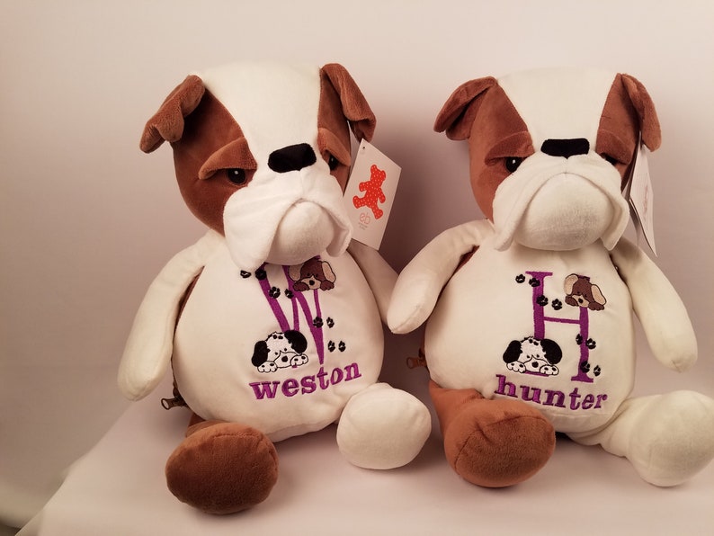 Personalized Stuffed Bulldog | Etsy
