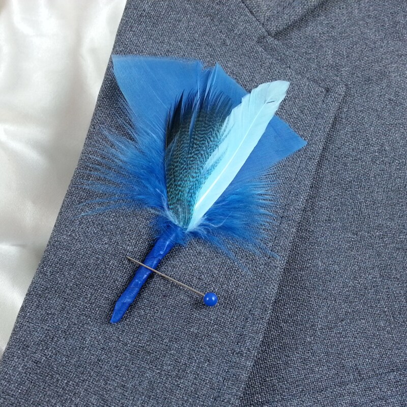 Feather Boutonniere - Etsy