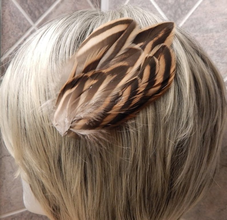 Layered Mallard Duck Feather Hair Clip Brown Feather - Etsy