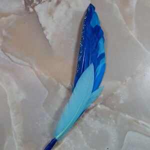 Blue Feather Hat Pin - Arrow Shape Hat Accessory - Cowboy Hat Trim ...