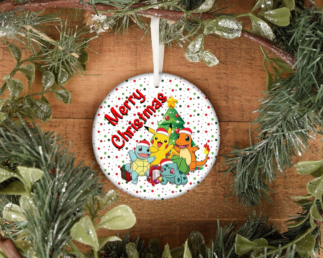Pokemon Ceramic Christmas Ornament - Etsy
