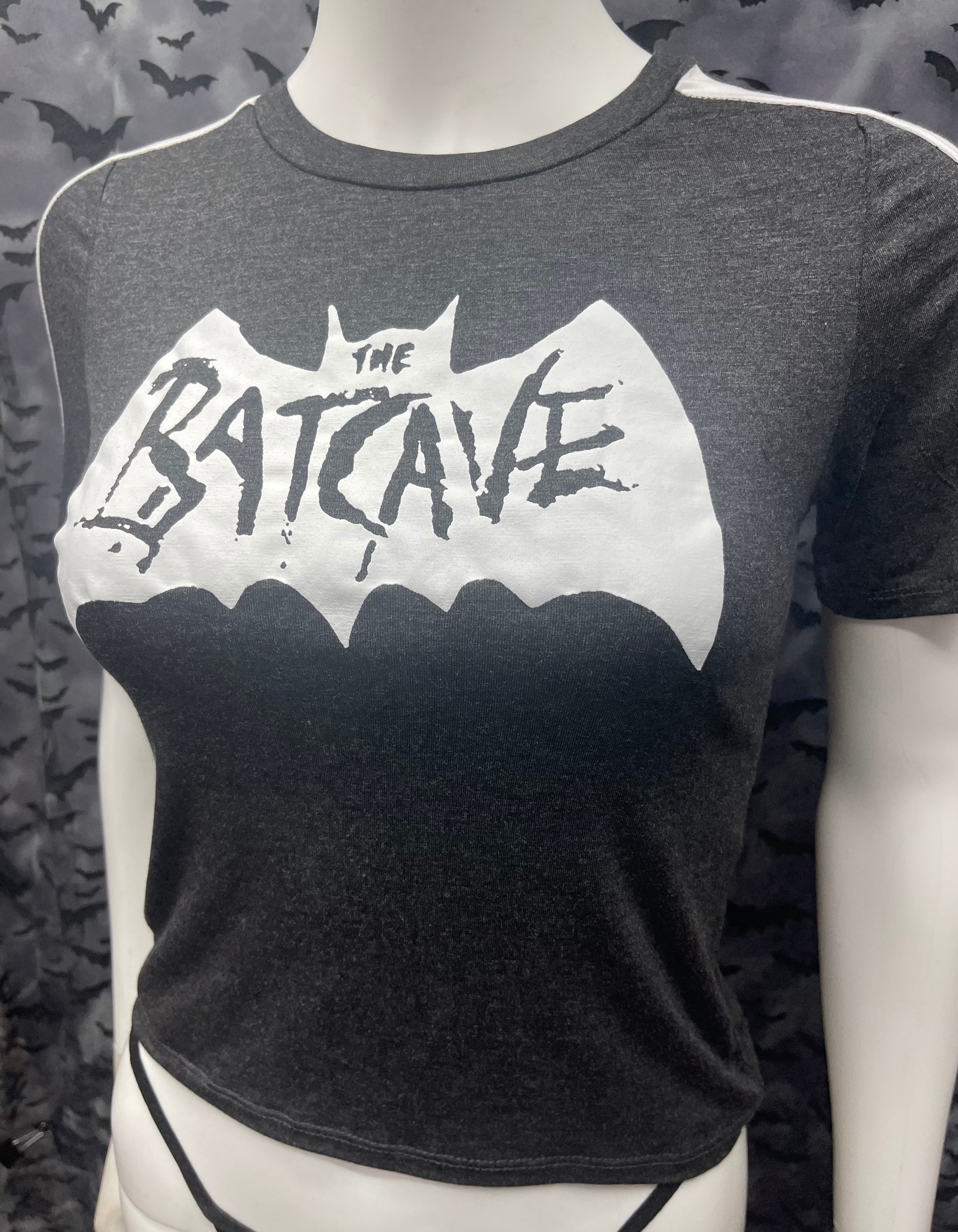 Batcave fashion striped sleeves top goth deathrock gothic | Etsy