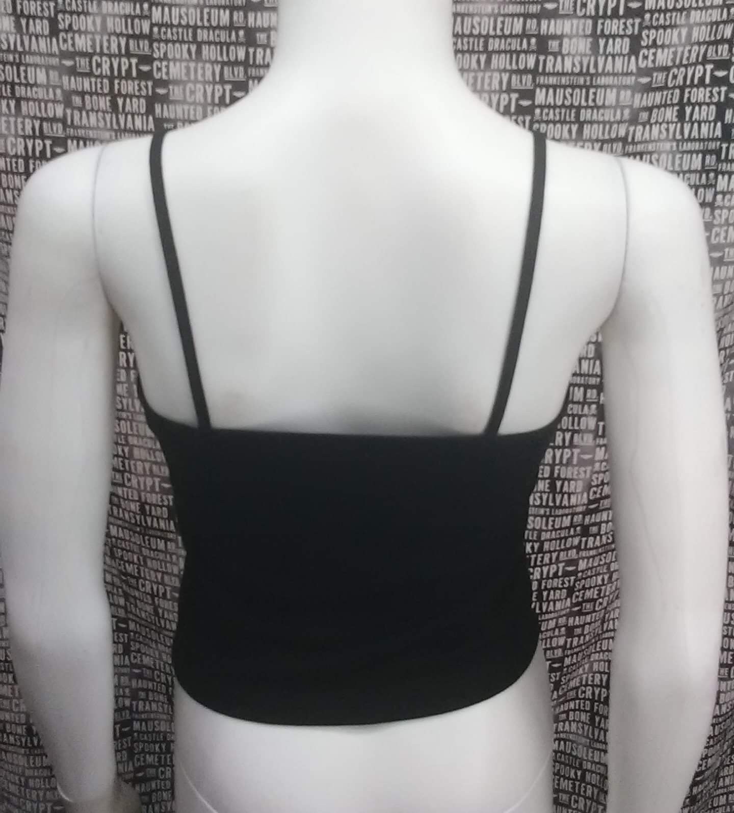 Tank Top With Spiderwebs Black Crop Top Sleeveless Goth Deathrock ...