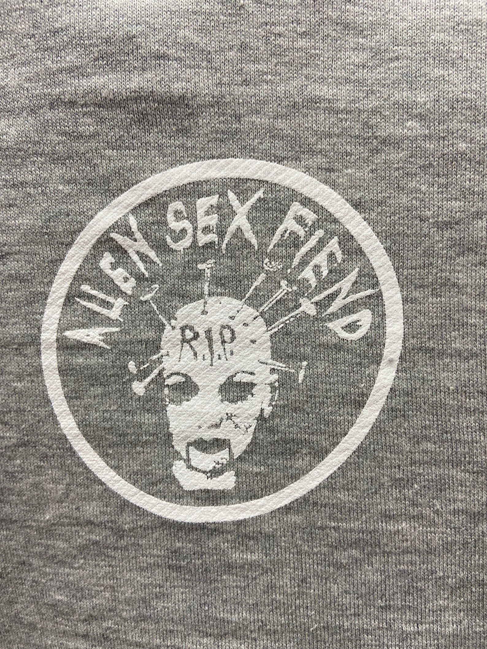 Official Alien Sex Fiend Long Sleeve Gray Crop Hoodie Etsy