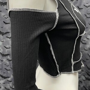 Bauhaus Long Sleeve Black Patch Top Deathrock Goth Gothic - Etsy