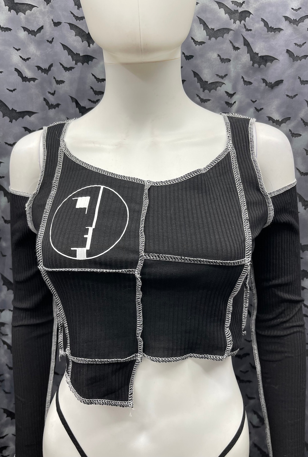 Bauhaus Long Sleeve Black Patch Top Deathrock Goth Gothic - Etsy
