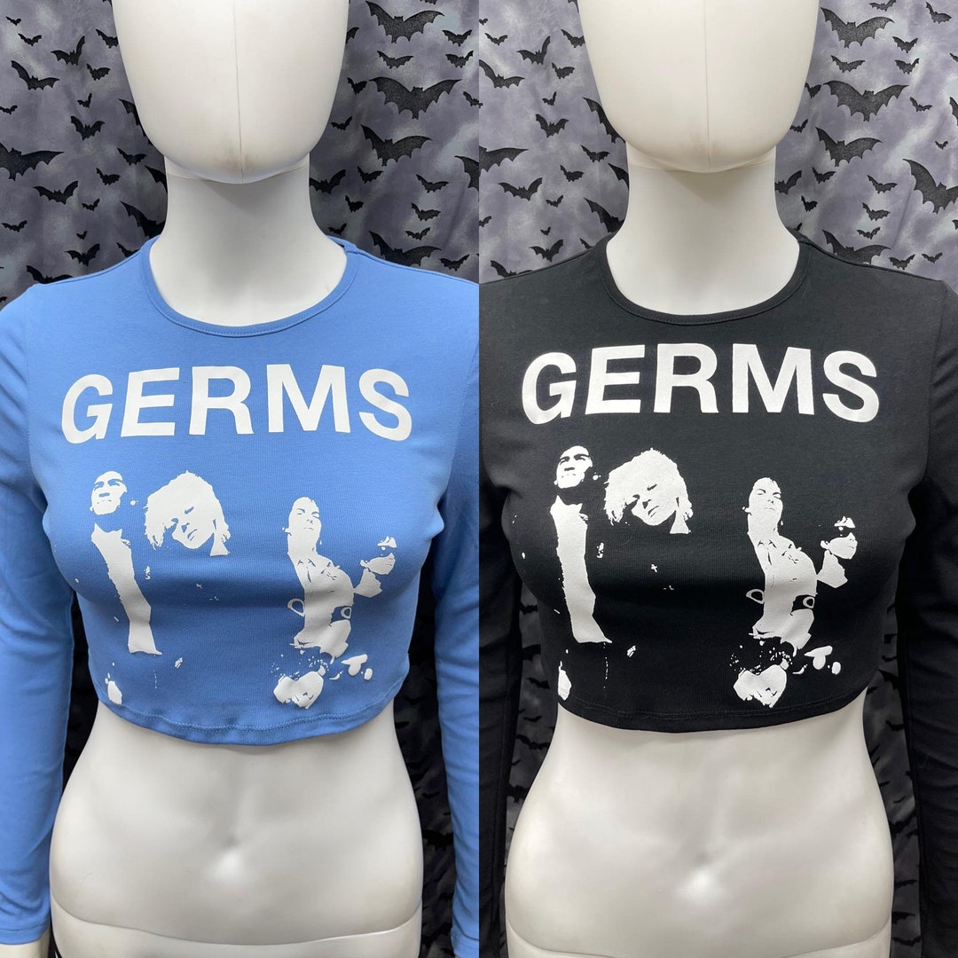 Germs Long Sleeve Fitted Cropped Top Punk - Etsy