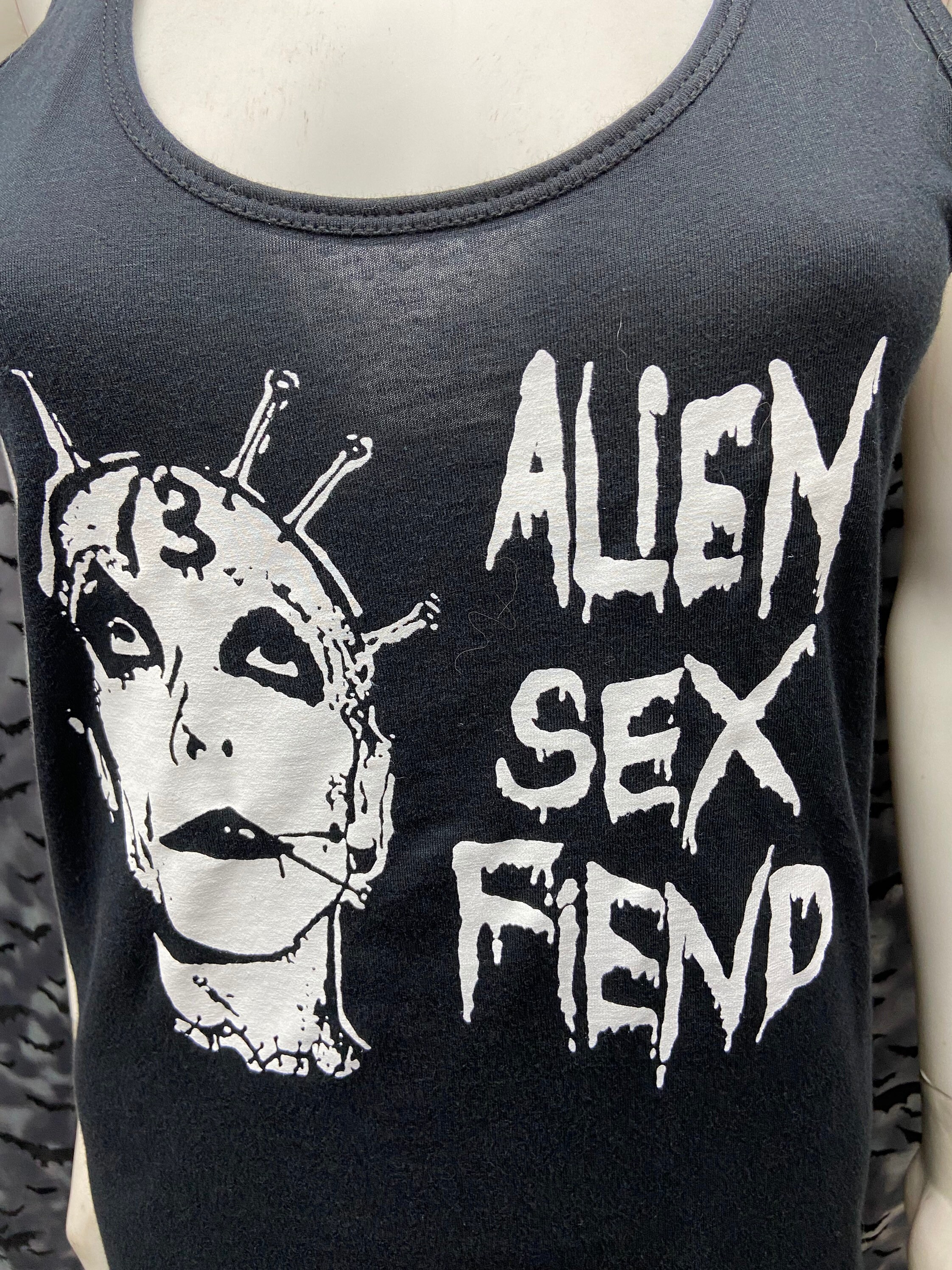 Tank Top Official Alien Sex Fiend Black Long Tank Top Sleeveless ...