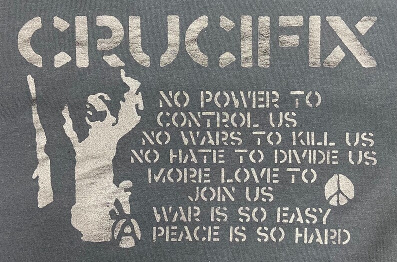 T-shirt Crucifix Black Anarcho Punk Crust - Etsy