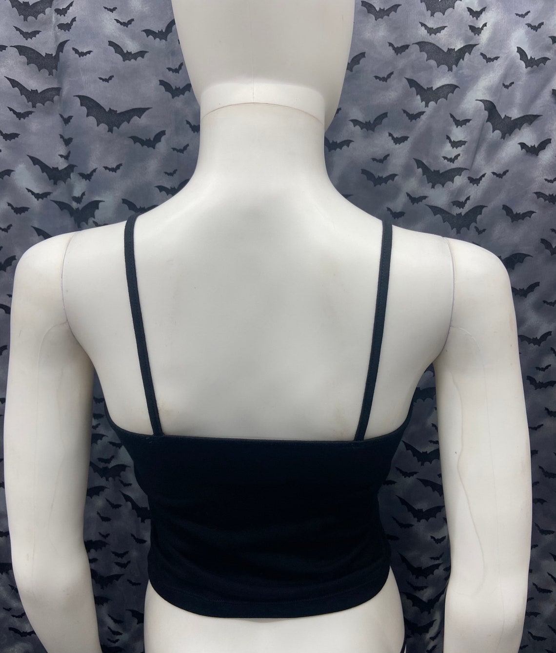 Part 1 Black Crop Tank Top Punk Anarcho - Etsy