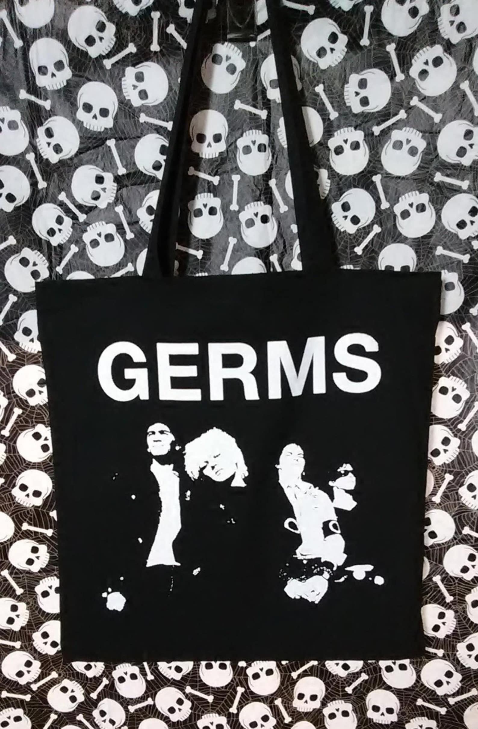 Tote Bag the Germs Punk Rock Pogo Darby Crash | Etsy