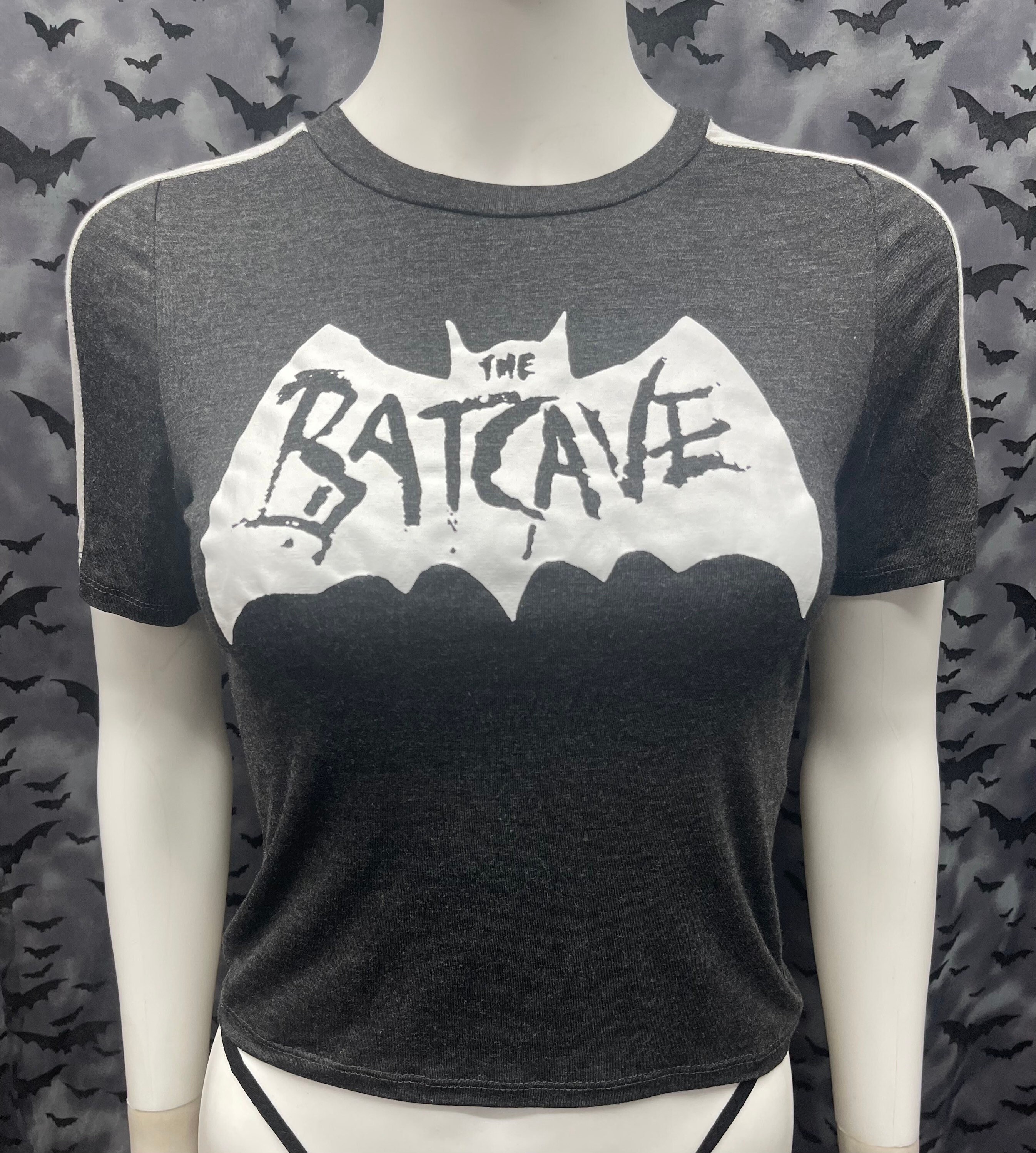 Batcave fashion striped sleeves top goth deathrock gothic | Etsy