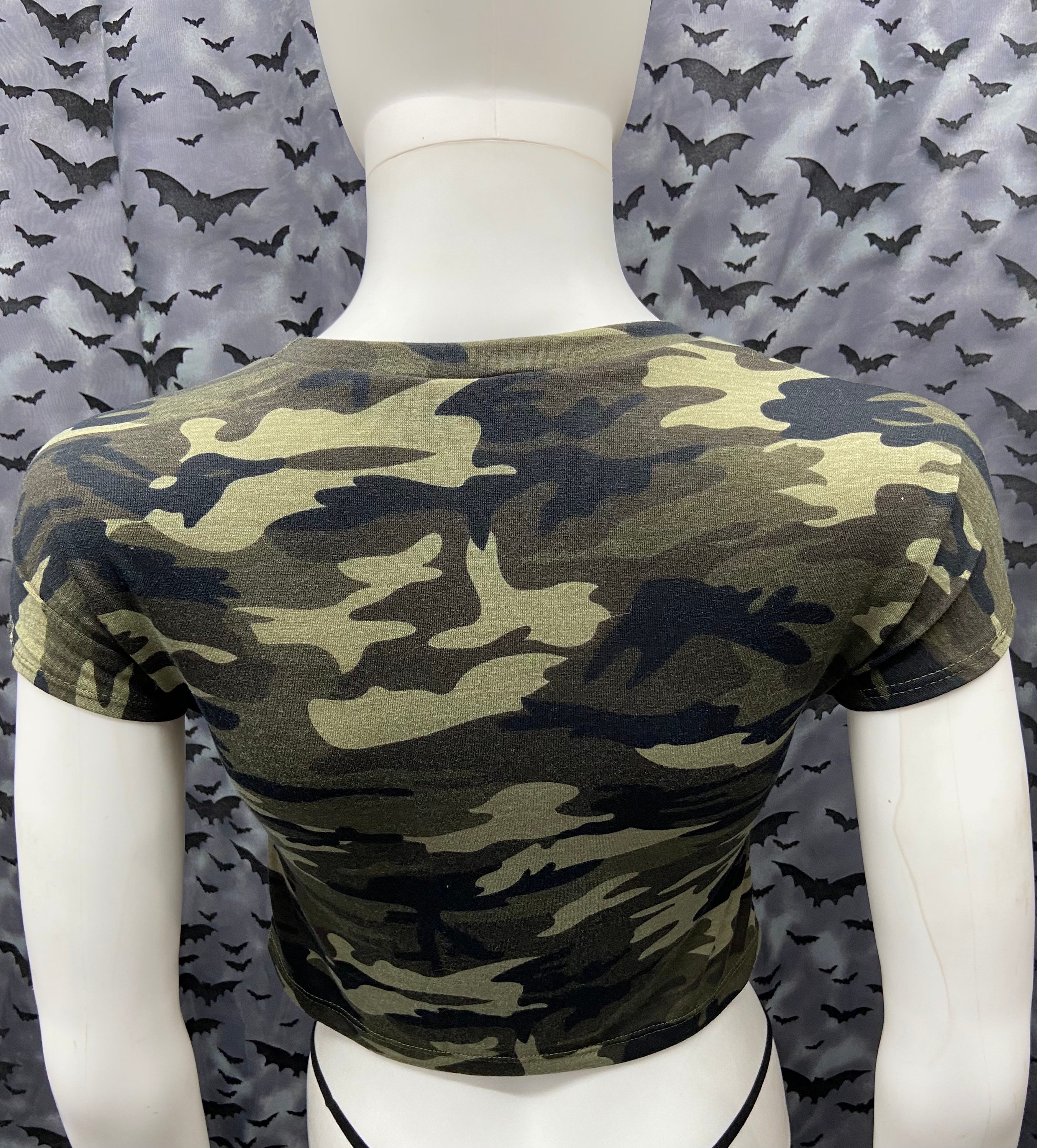 Official Alien Sex Fiend fashion green camouflage cropped | Etsy