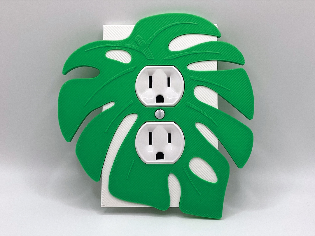 Monstera Leaf Outlet Cover - Tropical Wall Plate Decor - Jungle Home ...