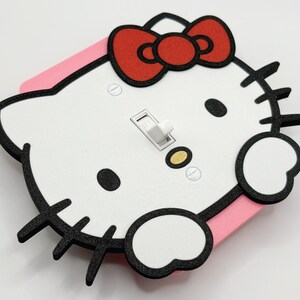 Hello Kitty Light Switch Cover, Pink Kawaii Room Decor, Wall Plate for ...