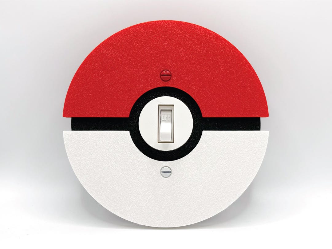 Pokemon Pokeball Light Switch Cover – Kids Room Decor, Gaming Nursery ...