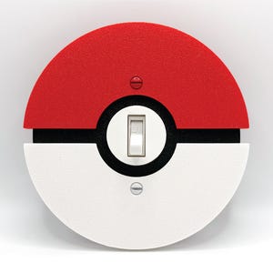 Pokemon Pokeball Light Switch Cover – Kids Room Decor, Gaming Nursery ...