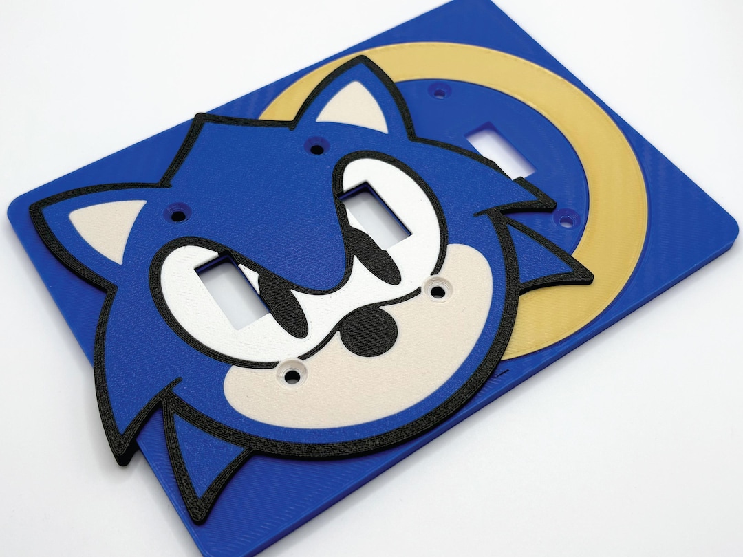 Sonic Triple Switch – Hedgehog Wall Plate, Gamer Room Decor, Geeky Gift ...