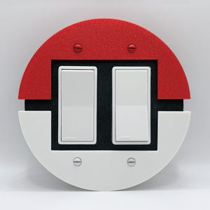 Pokemon Double Light Switch Cover, Double Rocker, Pokemon Decor - Etsy