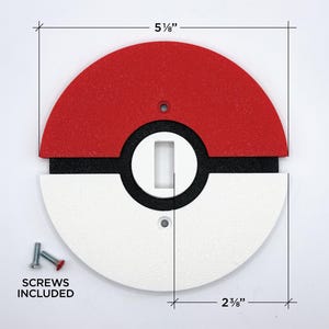 Pokemon Pokeball Light Switch Cover – Kids Room Decor, Gaming Nursery ...