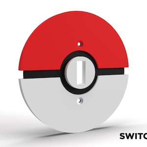 Pokemon Pokeball Light Switch Cover – Kids Room Decor, Gaming Nursery ...