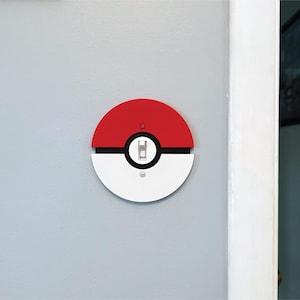 Pokemon Pokeball Light Switch Cover – Kids Room Decor, Gaming Nursery ...