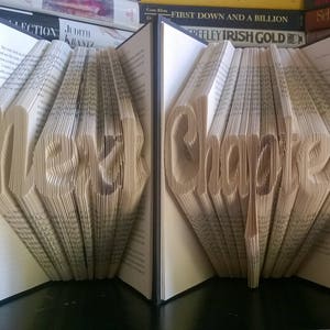 Folded Book Art Sculpture "next Chapter" Unique Inspirational Gift for ...