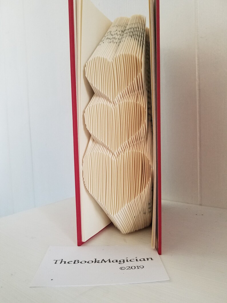 3 Hearts Folded Book, 1st Anniversary Paper Gift, Traditional 1st ...