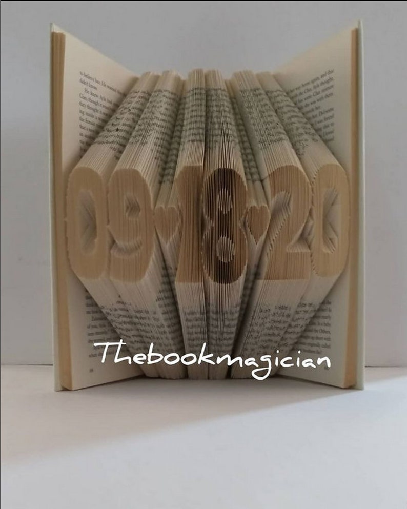 Personalized Anniversary Date Book Folded Book Traditional - Etsy