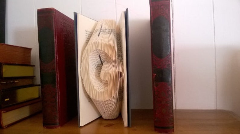 Initial Folded Book Letters Book folding Unique Wedding | Etsy