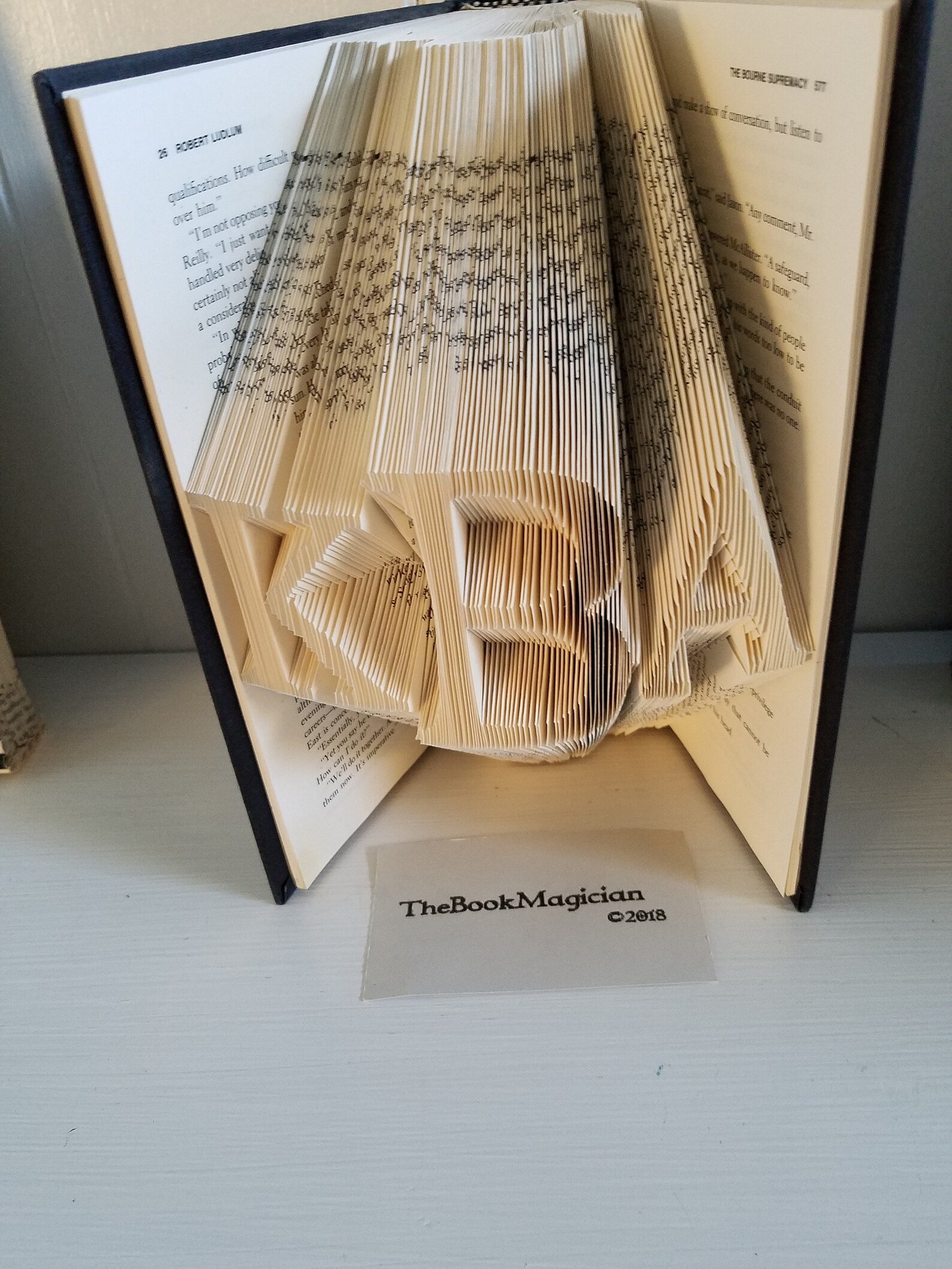 Monogram folded book custom monogram personalized gifts | Etsy